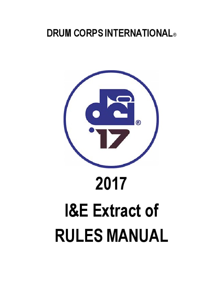 2017 I&E Extract of The DCI Rules Manual | PDF | Musical Instruments ...