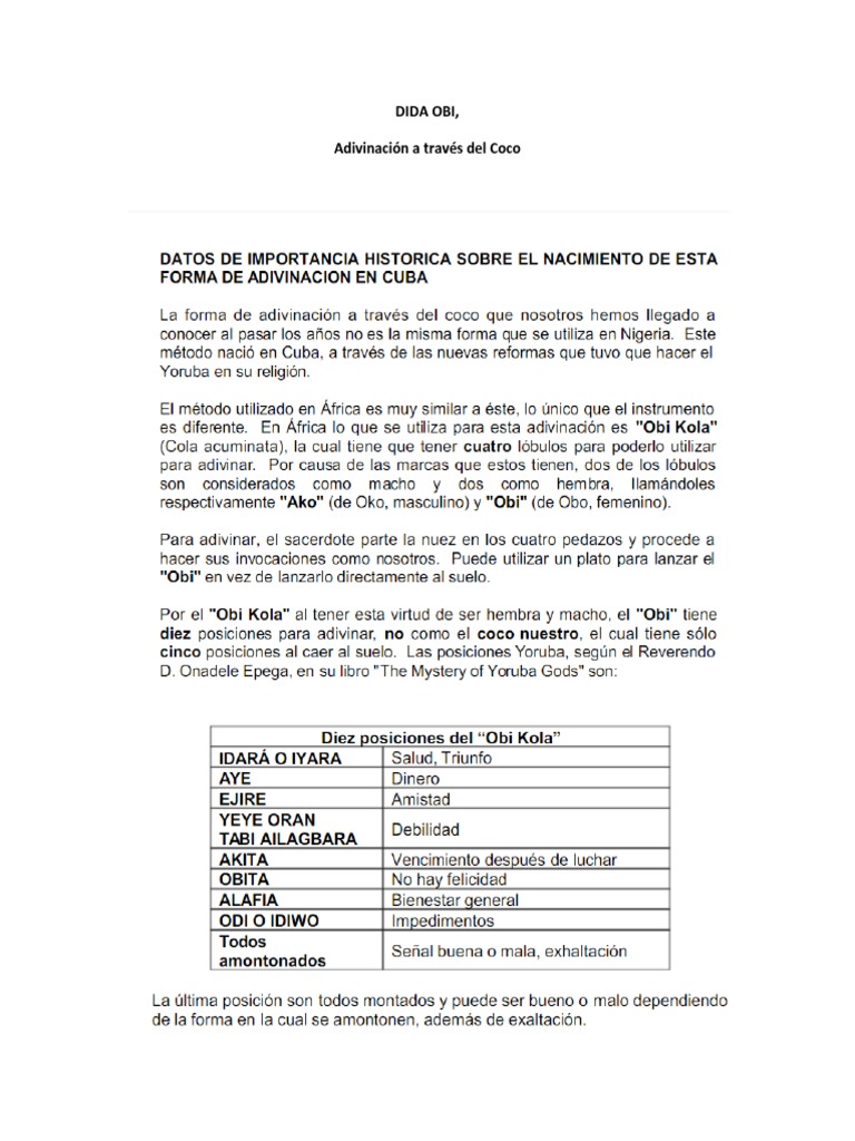Dida Obi Cocos | PDF