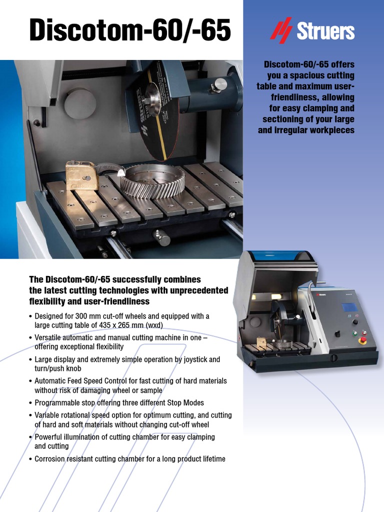 Discotom 60 65 Brochure en | PDF | Metals | Building Materials