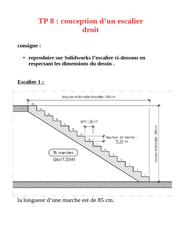 TP 8 Solidworks Escalier | PDF