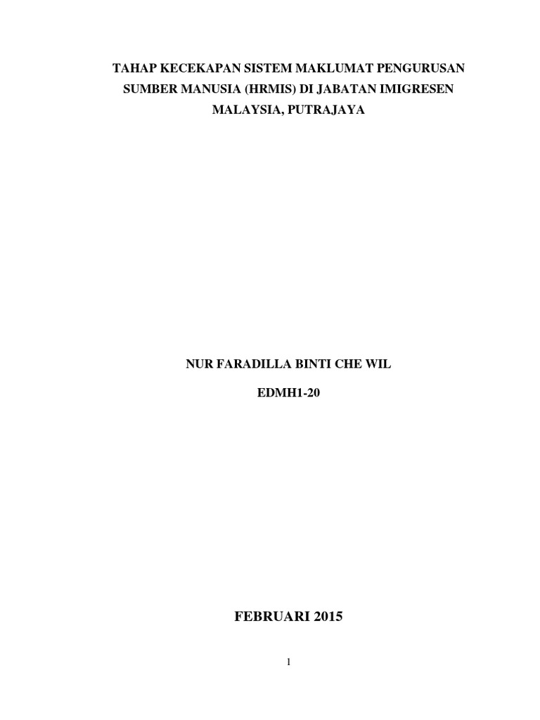 Taklimat Hrmis & Strategi Pelaksanaan | PDF