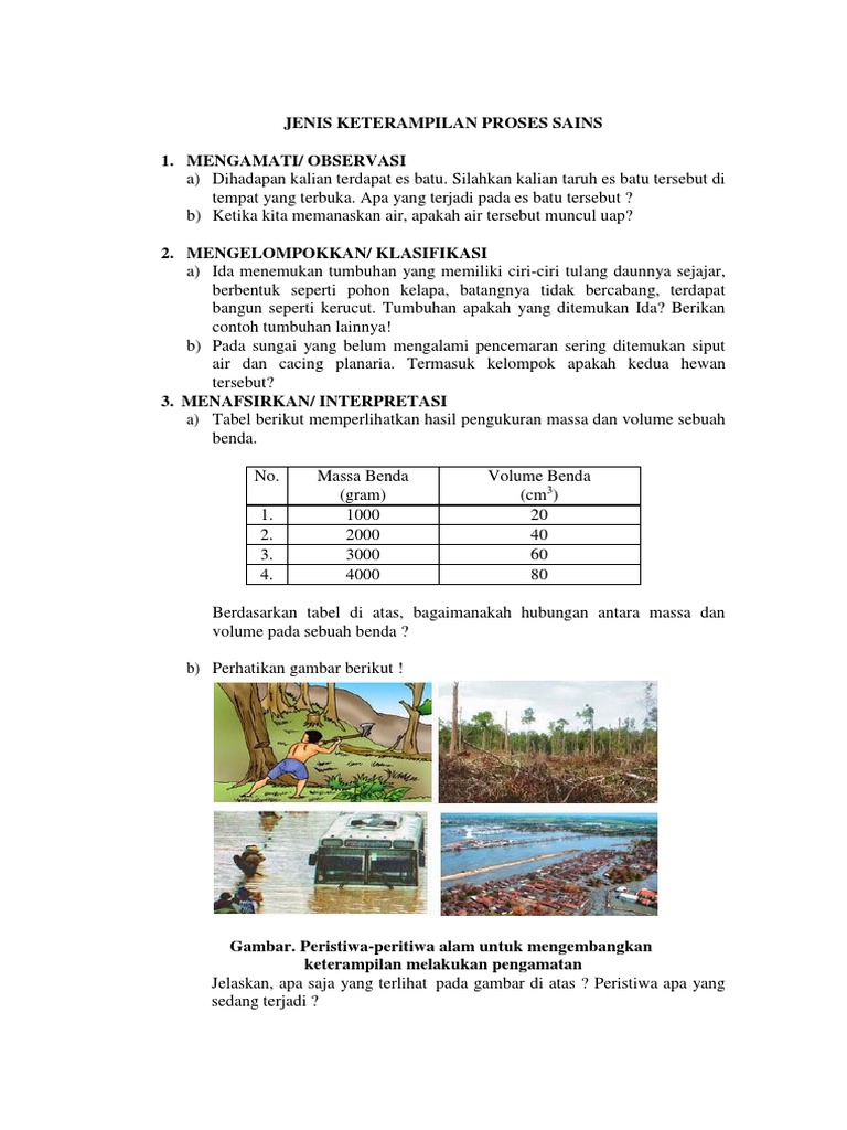 Keterampilan Proses Sains di SD | PDF