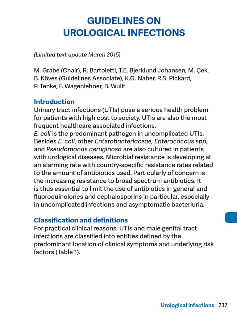 Urological Infections | PDF | Urinary Tract Infection | Microbiology