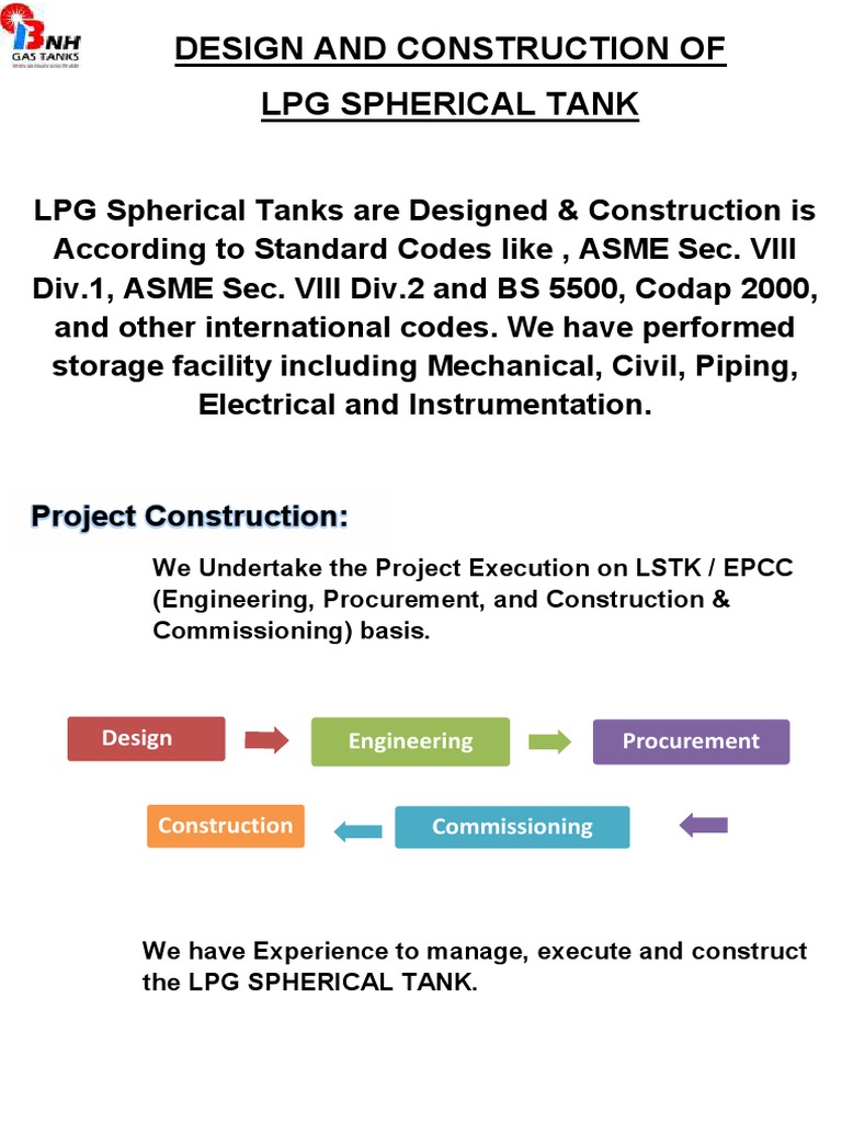 Design and Construction of LPG Spherical Tank PDF | PDF