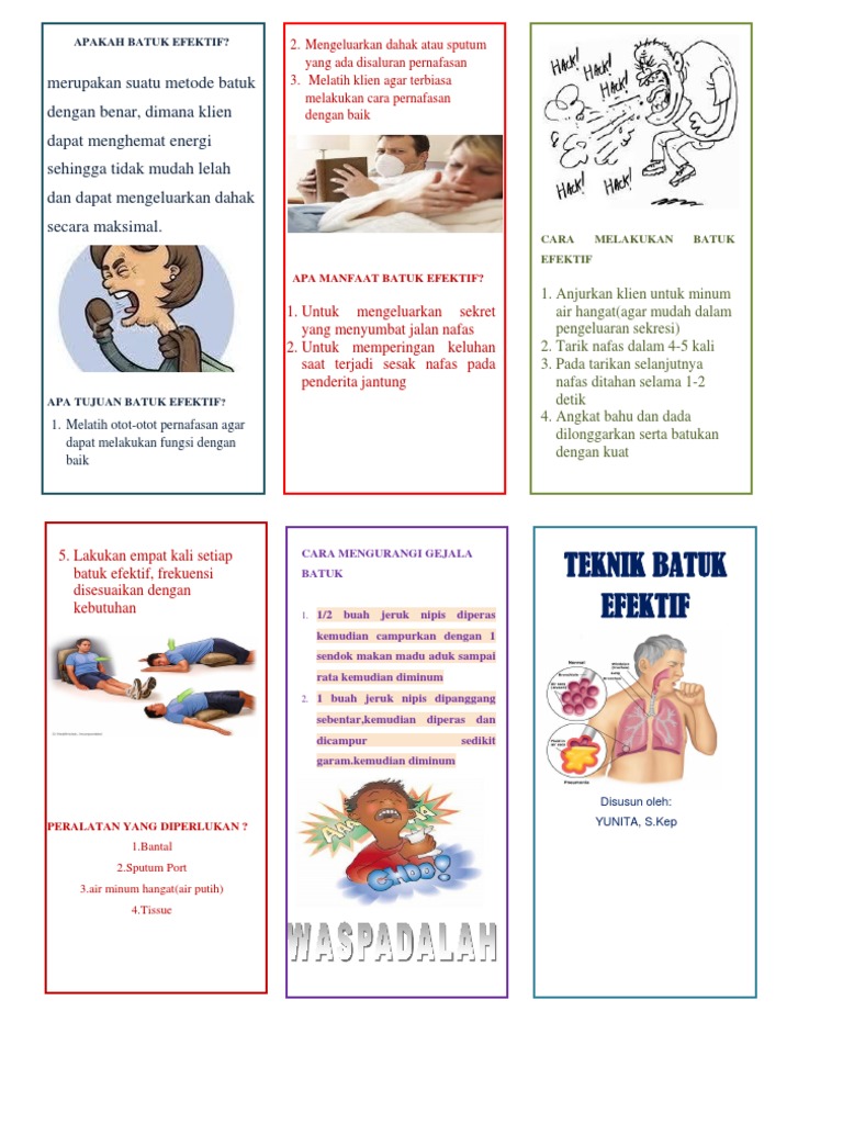 Leaflet Teknik Batuk Efektif | PDF