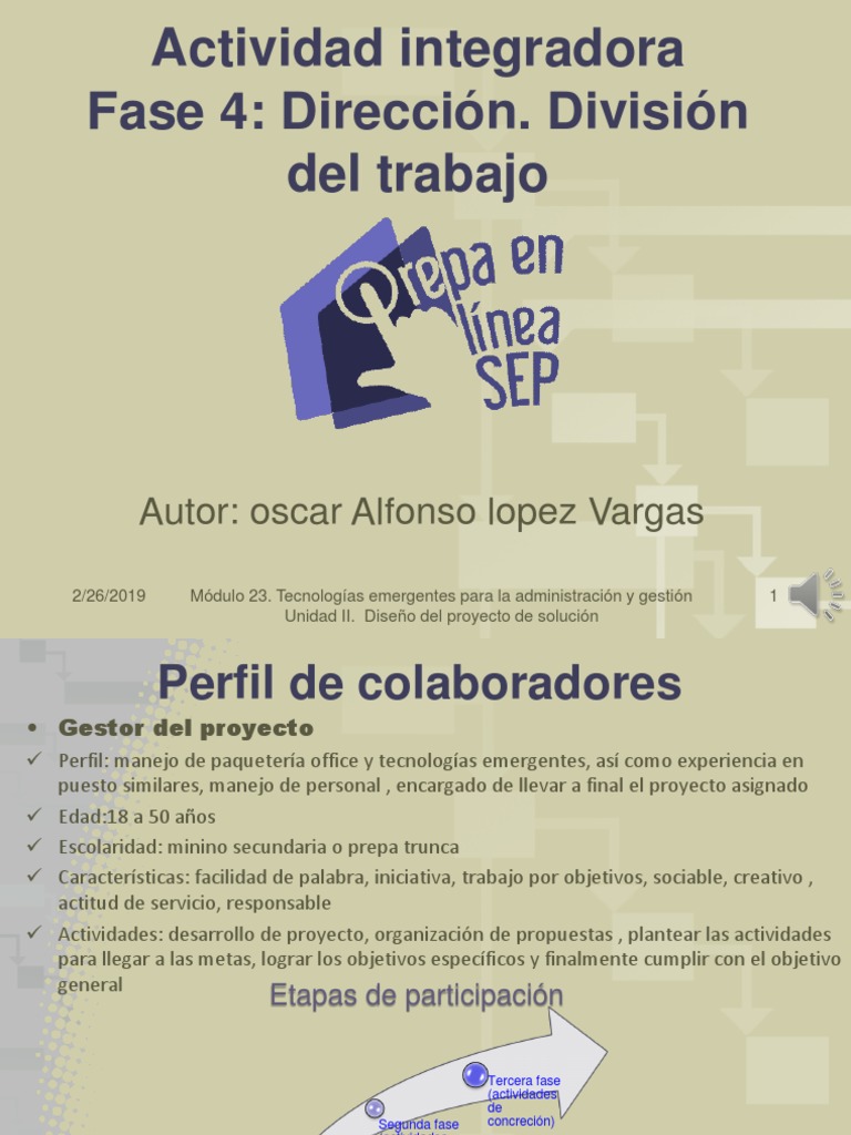 Actividad Integradora Fase 4: Dirección. División Del Trabajo | PDF