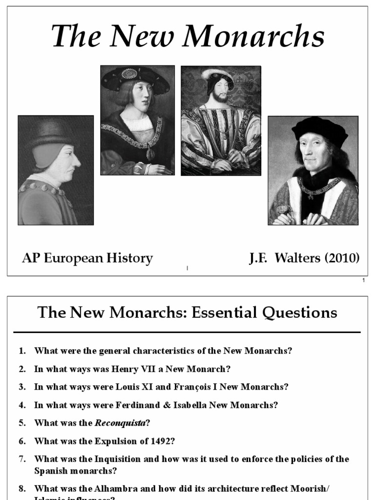 1 B New Monarchs | PDF | Holy Roman Emperor | Holy Roman Empire