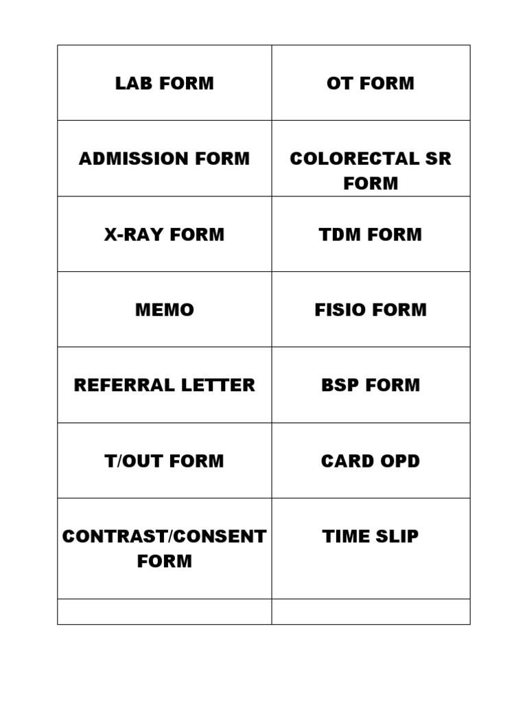 Lab Form | PDF