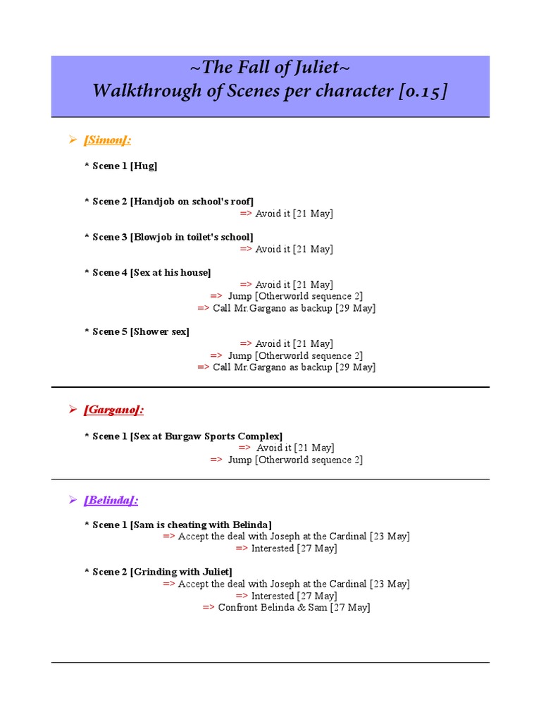 FoJ-Walkthrough (0.15) | PDF | Sex | Leisure