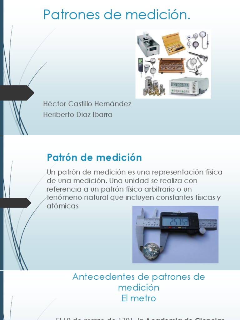 Patrones de Medición | PDF | Metrología | Medición