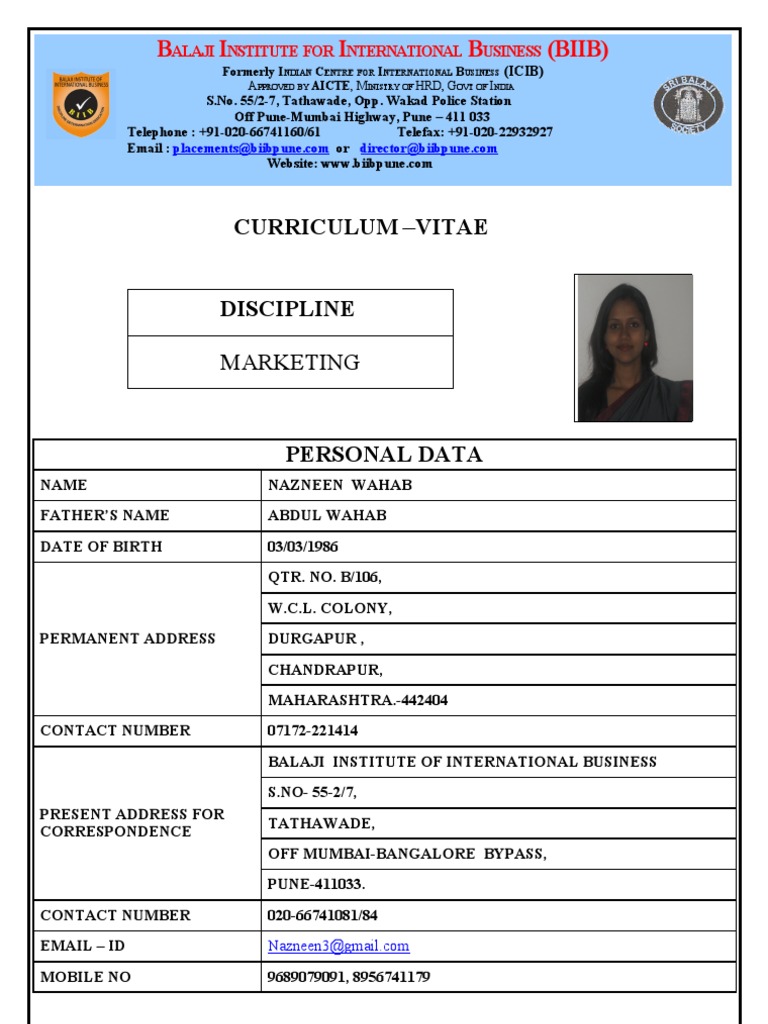 Nazneen Wahab CV - Marketing Professional | PDF | Business
