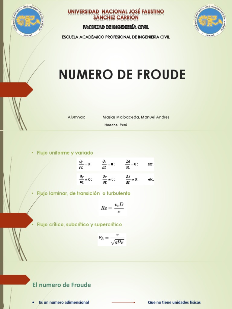 Numero de Froude-Manuel | Descargar gratis PDF | Mecanica clasica ...