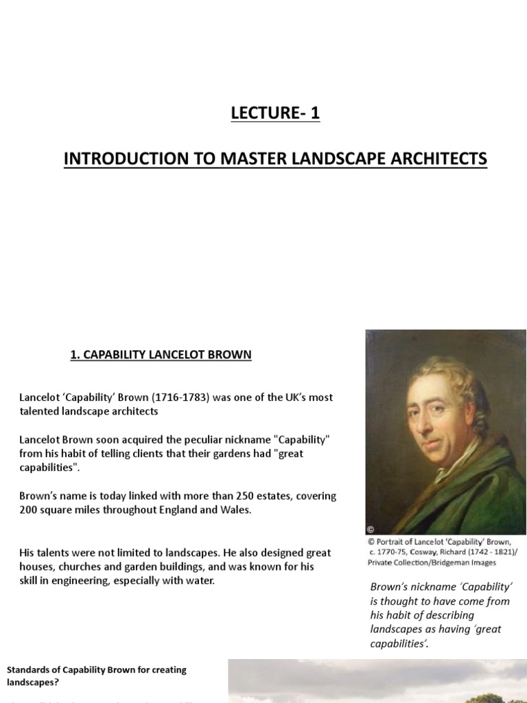 Capability Brown: Master of Landscapes | PDF | Landscape Architecture ...