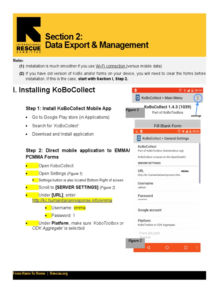 Installing and Using KoBoCollect Mobile App for Data Collection | PDF ...