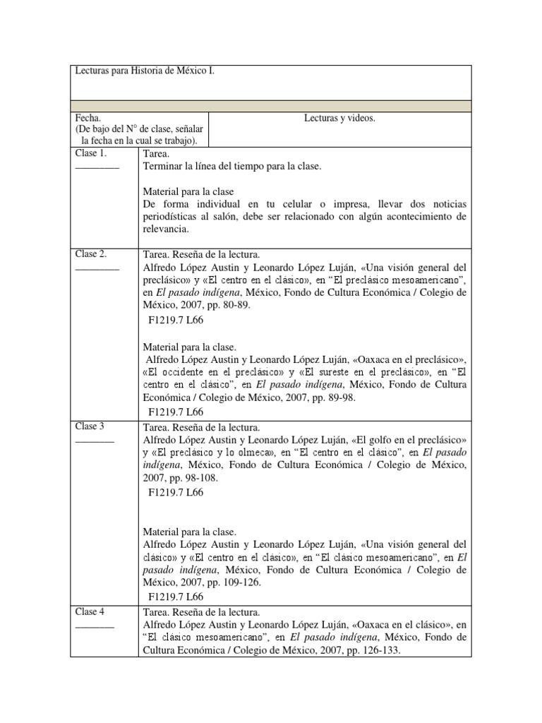 Lecturas de Historia Integral de México | PDF | Mesoamérica | Nueva españa