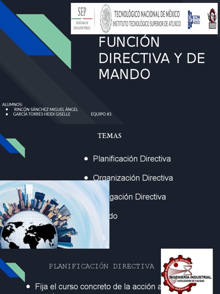 Función Directiva y de Mando | PDF | Planificación | Gobierno