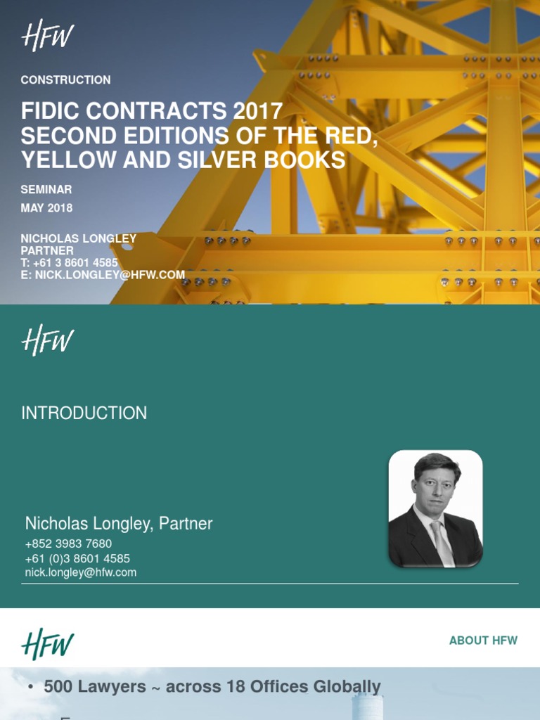 Fidic 2017 Edition Workshop May 2018 Pdf Indemnity Private Law