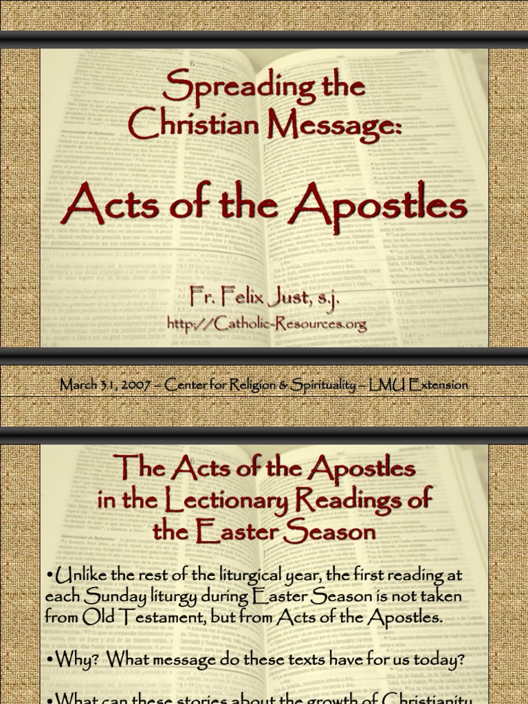 Spreading The Christian Message:: Acts of The Apostles | PDF | Acts Of ...