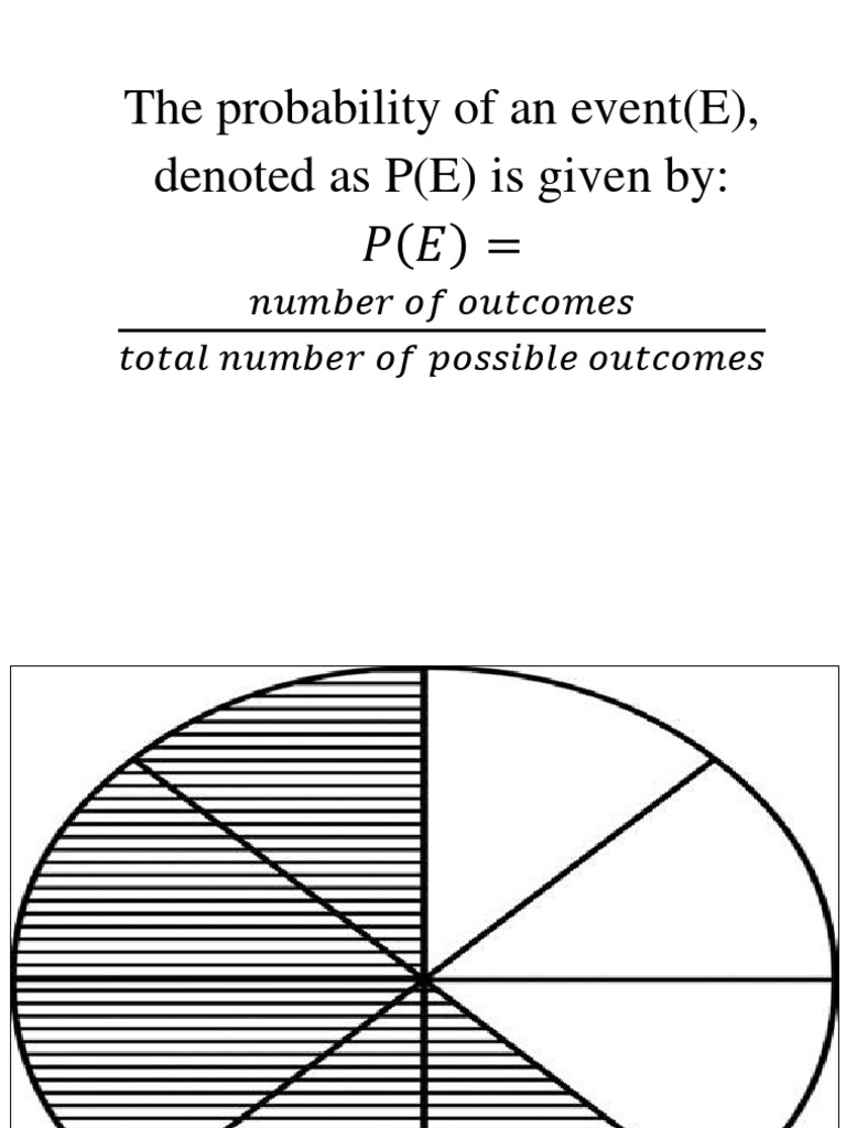 The Probability of An Event (E), Denoted As P (E) Is Given By: ( ) | PDF