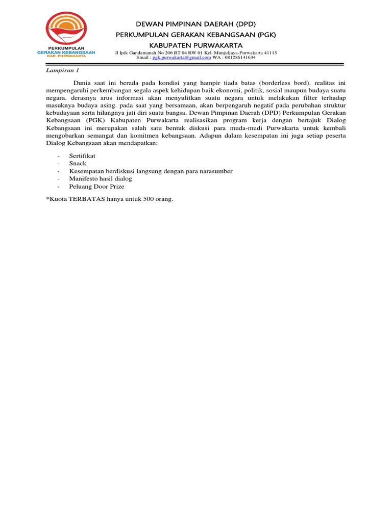 Proposal Dialog Kebangsaan | PDF