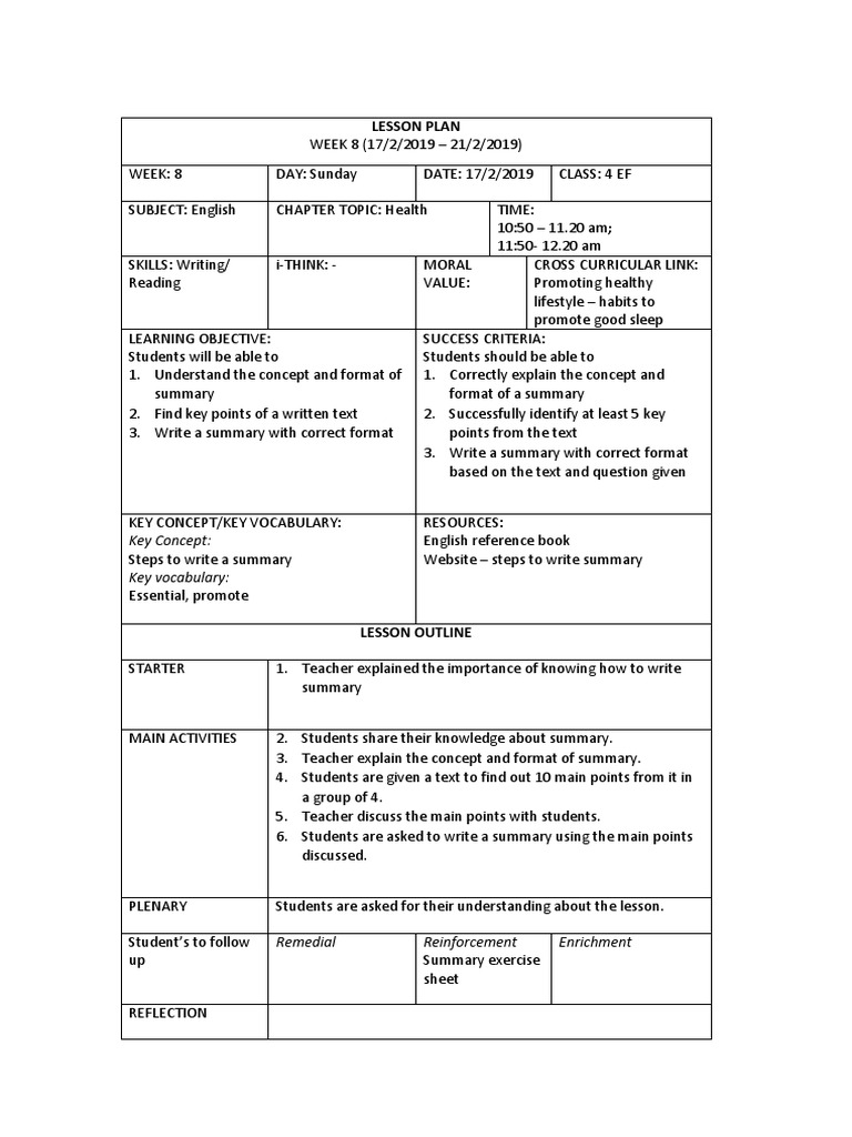 Lesson Plan: Key Concept: Key Vocabulary | PDF | Lesson Plan | Teachers