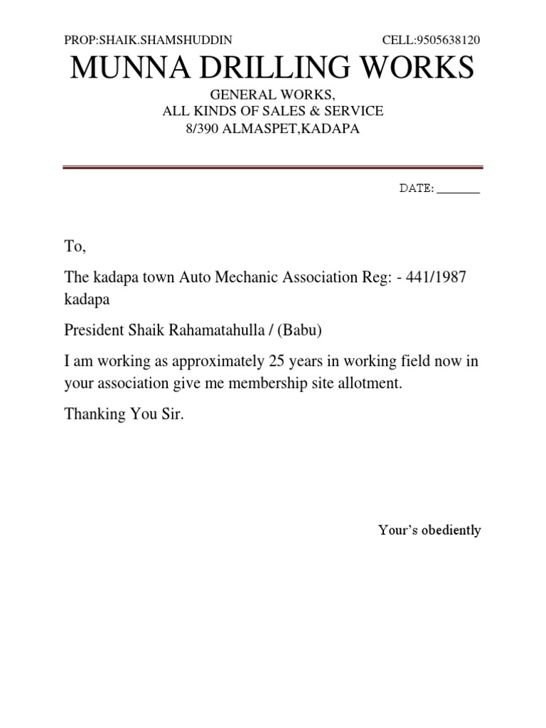 Munna Drilling Works: General Works, All Kinds of Sales & Service 8/390 Almaspet, Kadapa | PDF