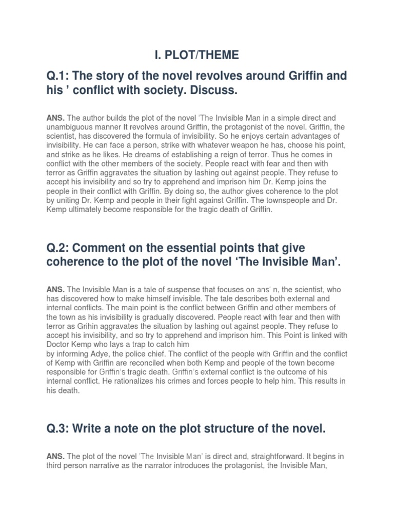 Themes of Isolation and Power in Wells' Novel | PDF | The Invisible Man