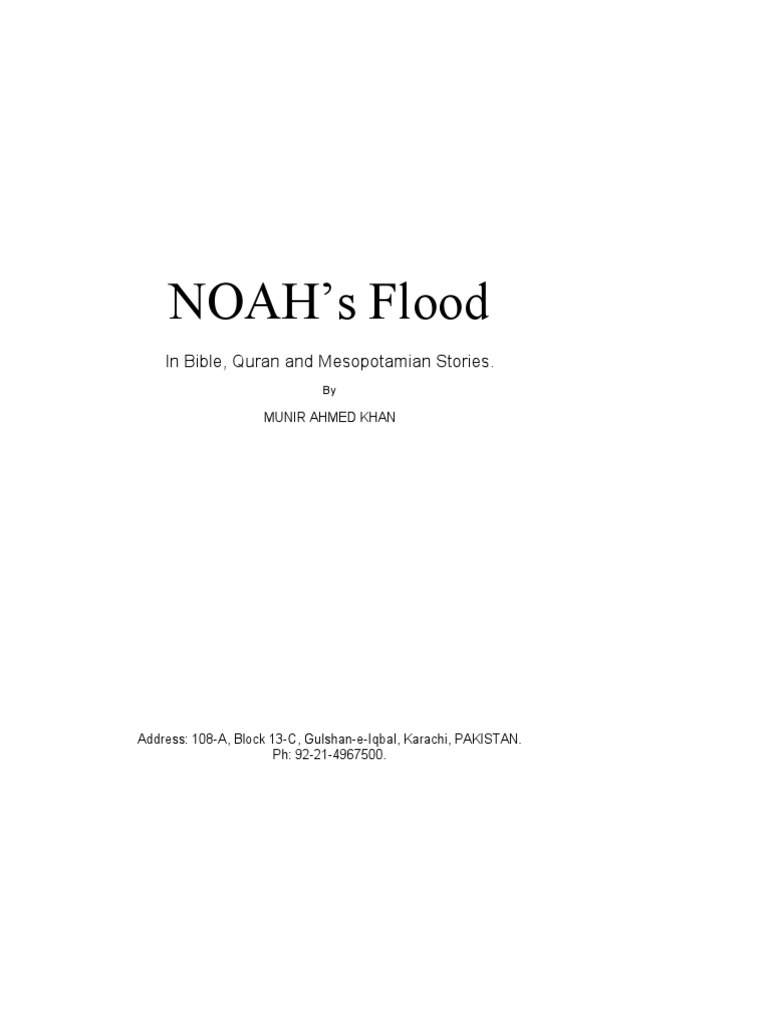 Noah Flood I | PDF | Noah's Ark | Cain And Abel