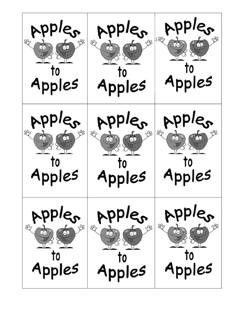 Apples To Apples - Card Backs | PDF