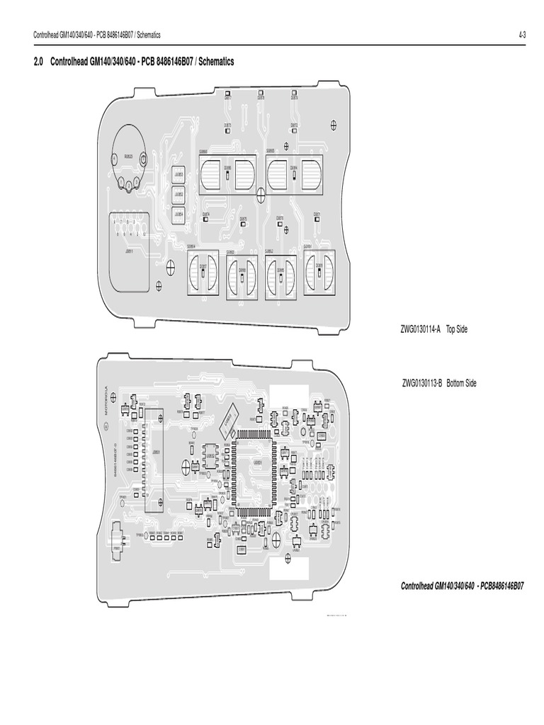 GM140/340/640 Controlhead Schematics | PDF