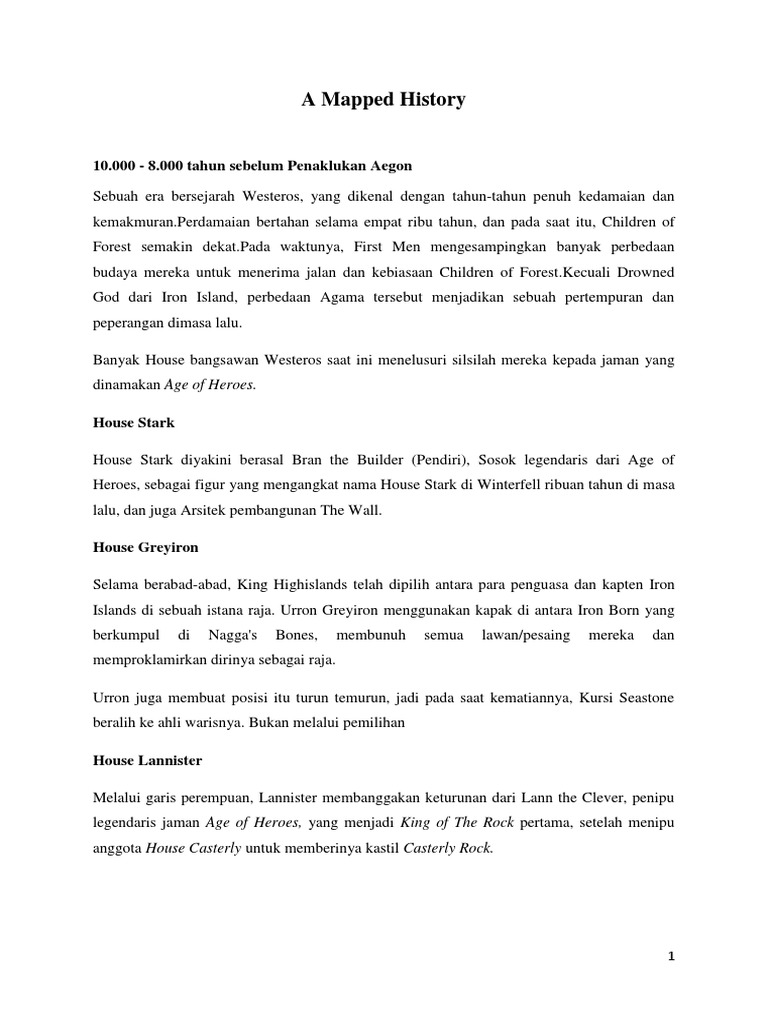 Sejarah Rhoynar dan Andals di Westeros | PDF | Sejarah