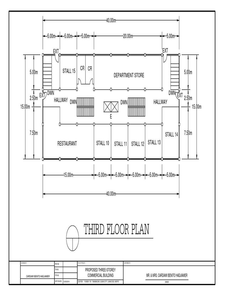 Third Floor Plan: Proposed Three-Storey Commercial Building | PDF