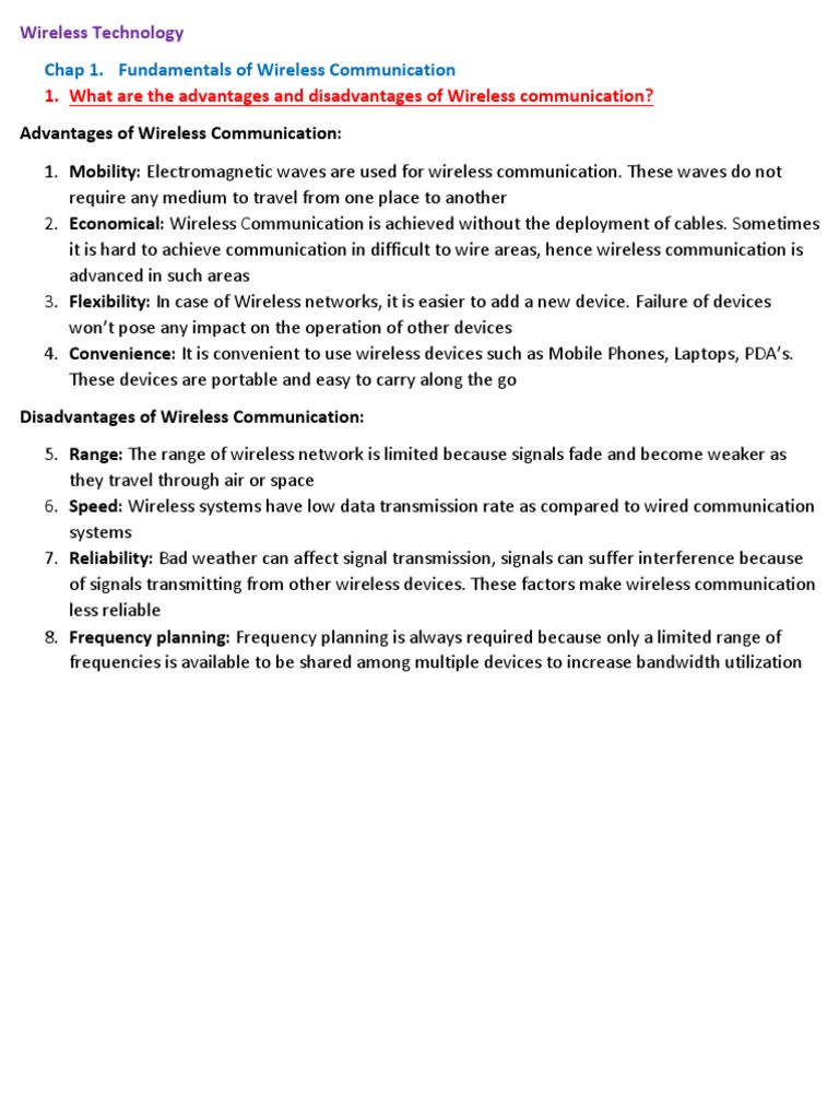 What Are The Advantages and Disadvantages of Wireless Communication ...