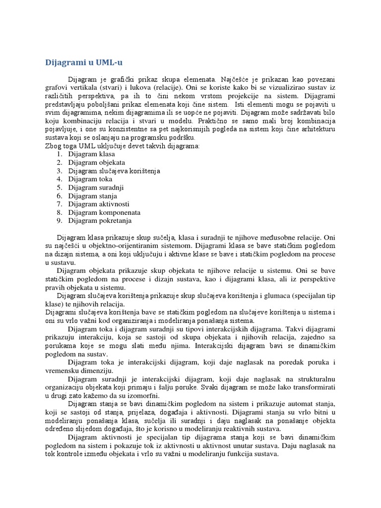 Dijagrami U UML U | PDF