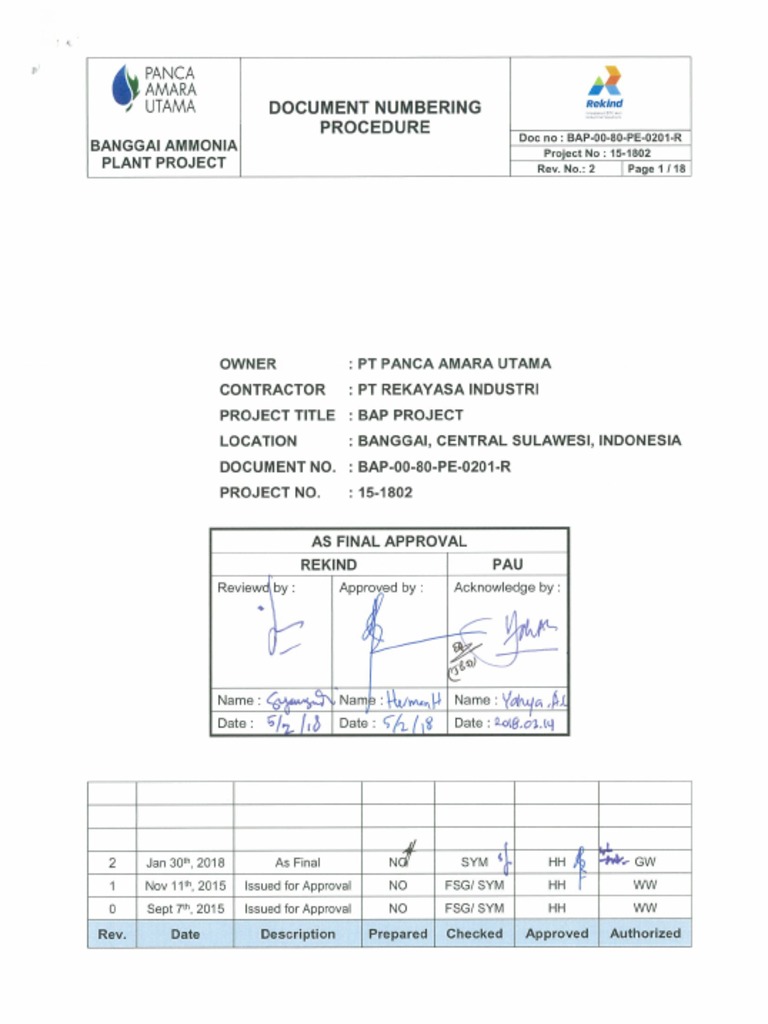 BAP 00 80 PE 0201 R R.2 Document Numbering Procedure - ASF 18.03.14 | PDF | Specification ...