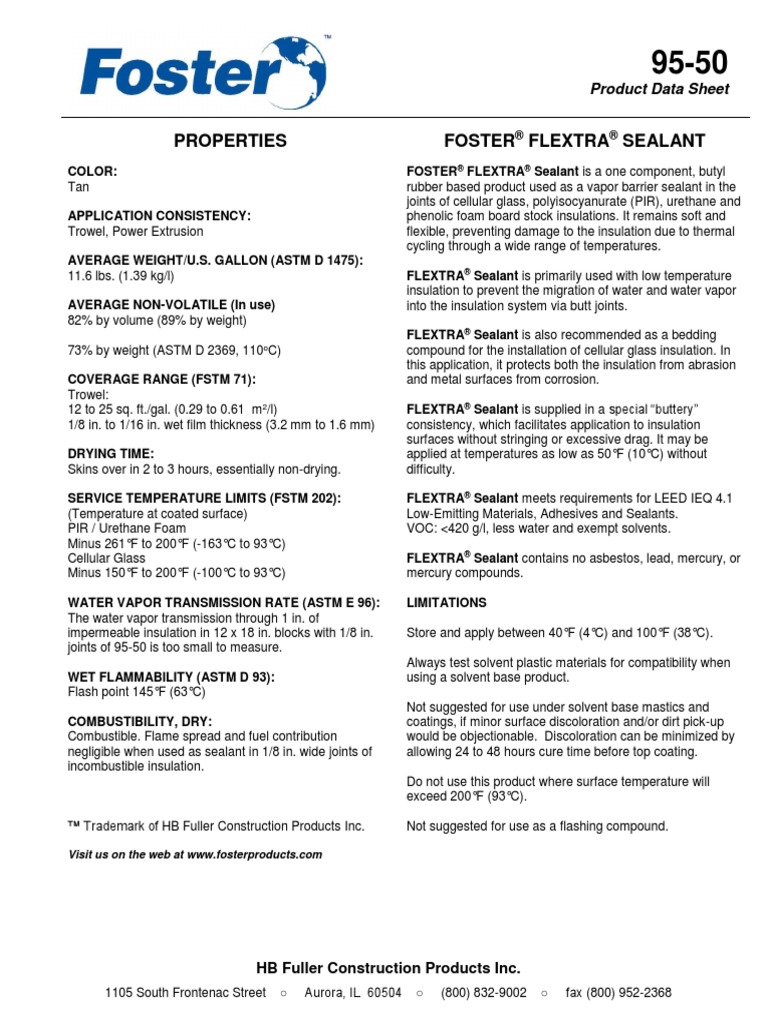 Foster PDS 95 50 R0816 | PDF | Thermal Insulation | Building Engineering