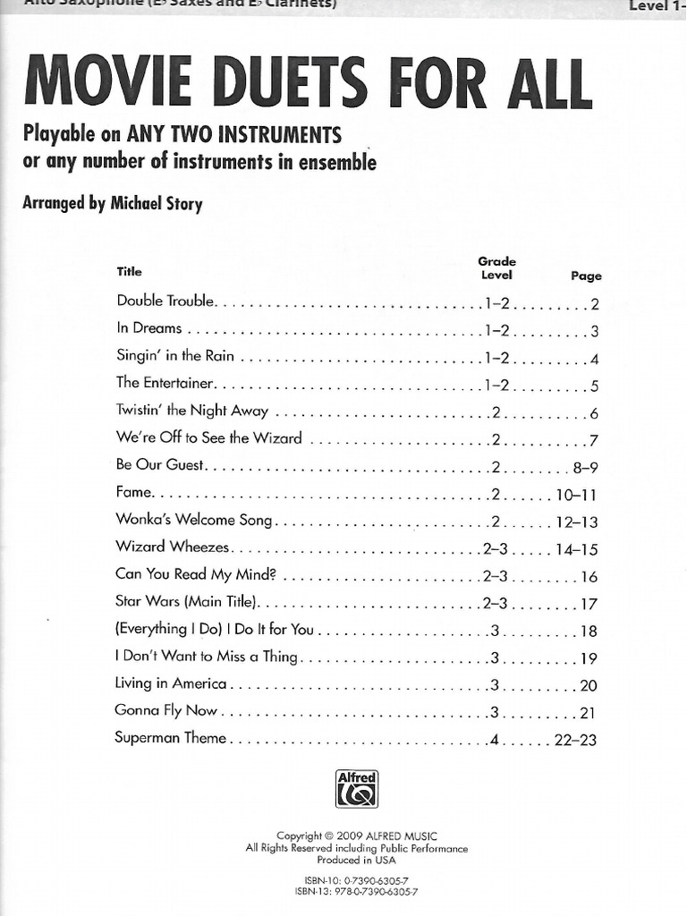 Movie Duets For All | PDF