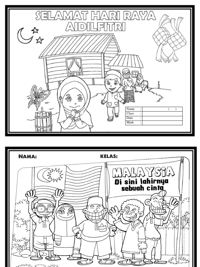 Selamat Hari Raya Coloring Paper | PDF