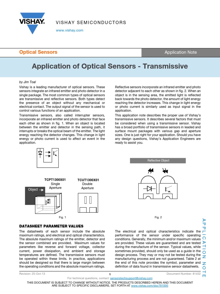 Transmissive Optical Sensors Guide | PDF | Sensor | P–N Junction