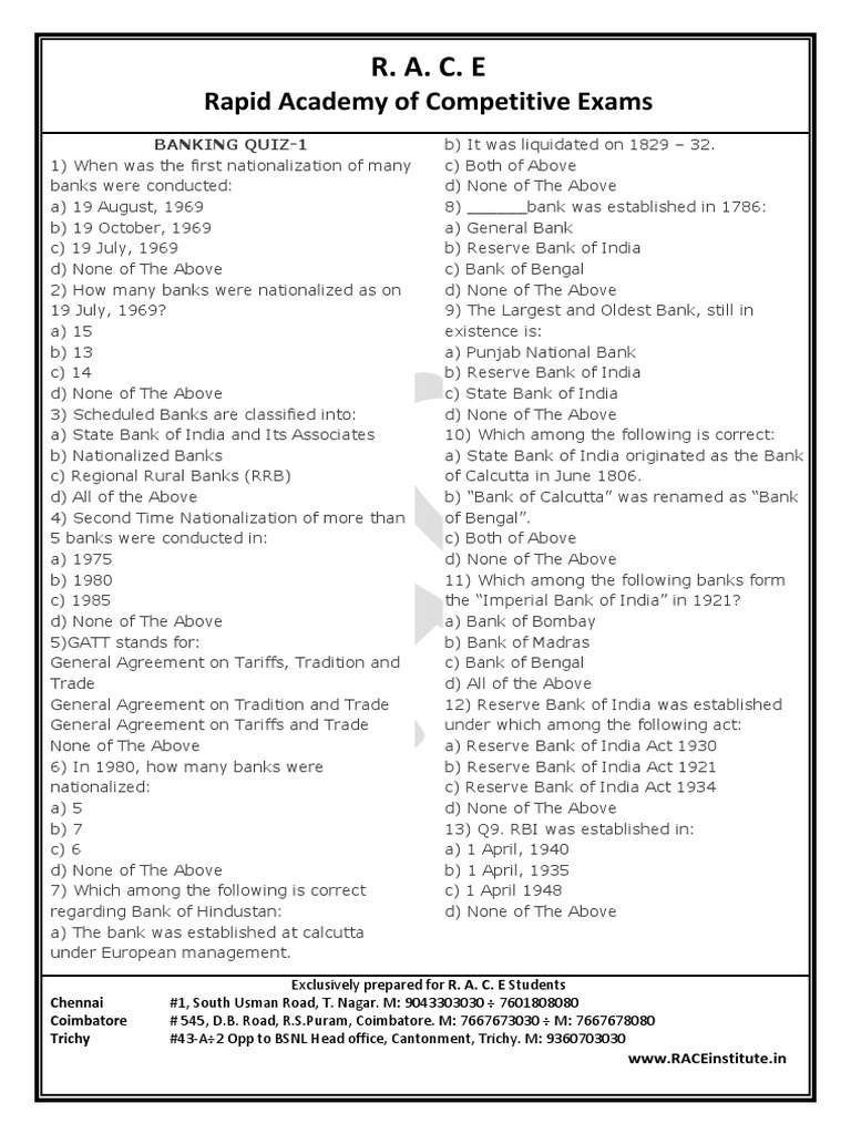 Rapid Academy of Competitive Exams: R. A. C. E | Download Free PDF ...