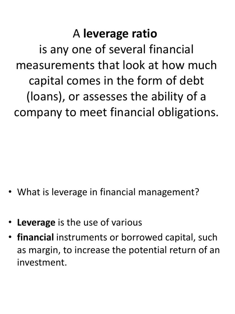 Leverage Ratio Presentation Pdf