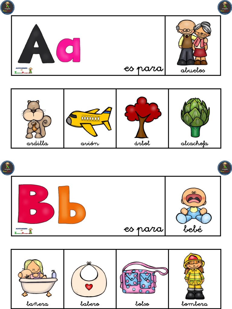 Tarjetas para Aprender El Abecedario Split Range 1 6 | PDF