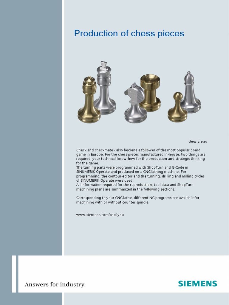 CNC Production of Chess Pieces Guide | PDF | Numerical Control | Machining