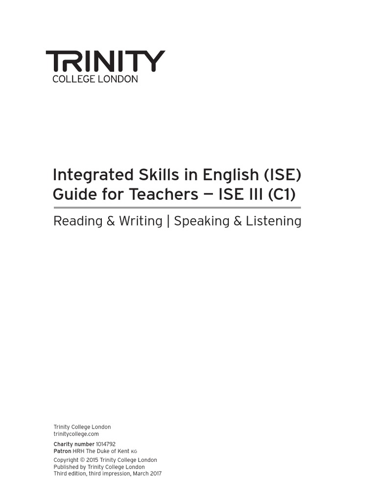 ISE III Sample Paper 3 (With Answers) | PDF | Test (Assessment ...