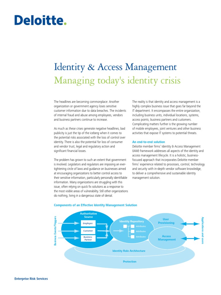 Deloitte IAM Services 2008 | PDF | Service Oriented Architecture ...
