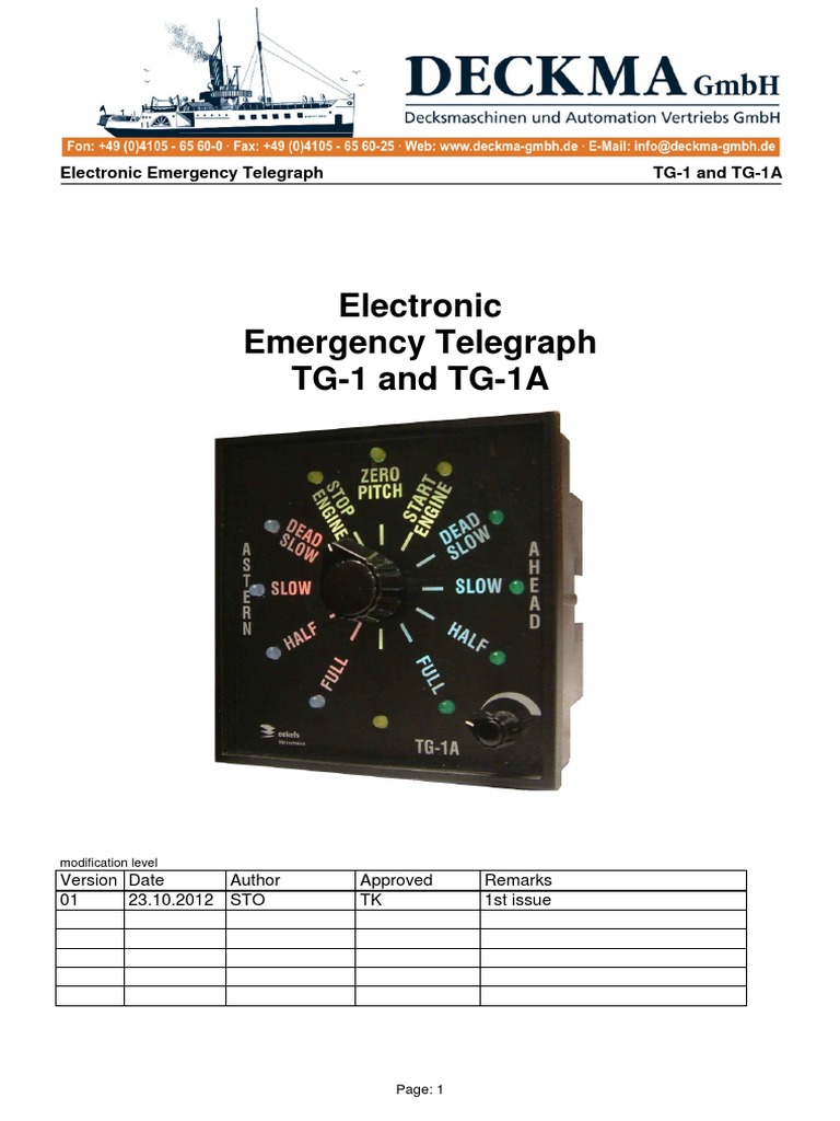 Manual TG1 | PDF | Switch | Telegraphy
