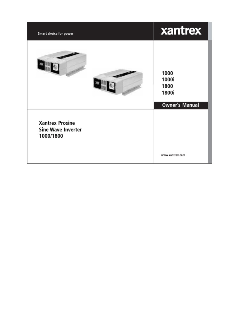 Prosine 1000-1800 Owner's Manual (445-0049-01-01 - Rev-B) PDF | PDF ...