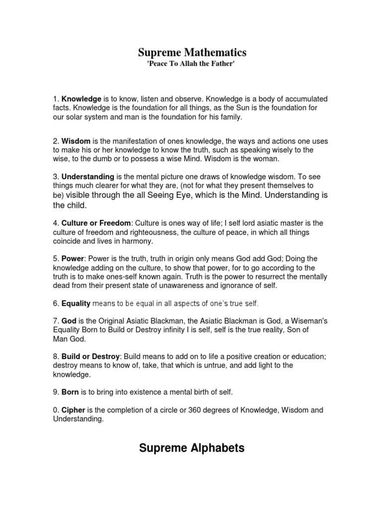 Supreme Mathematics: Visible Through The All Seeing Eye, Which Is The ...