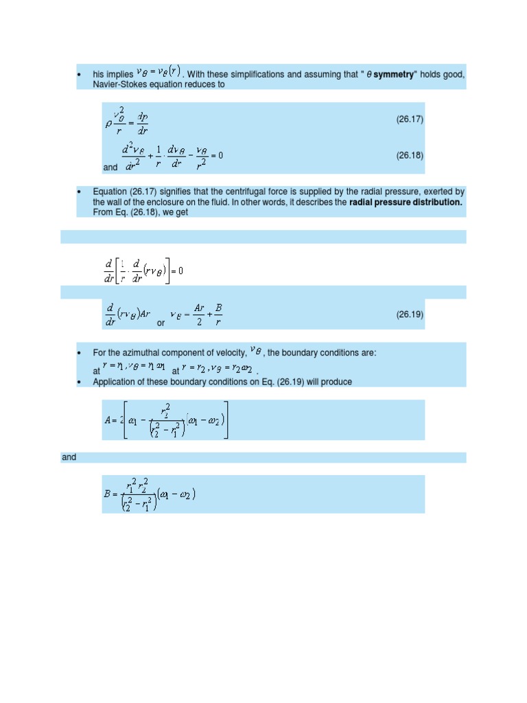 Navier-Stokes Equation Simplification | PDF