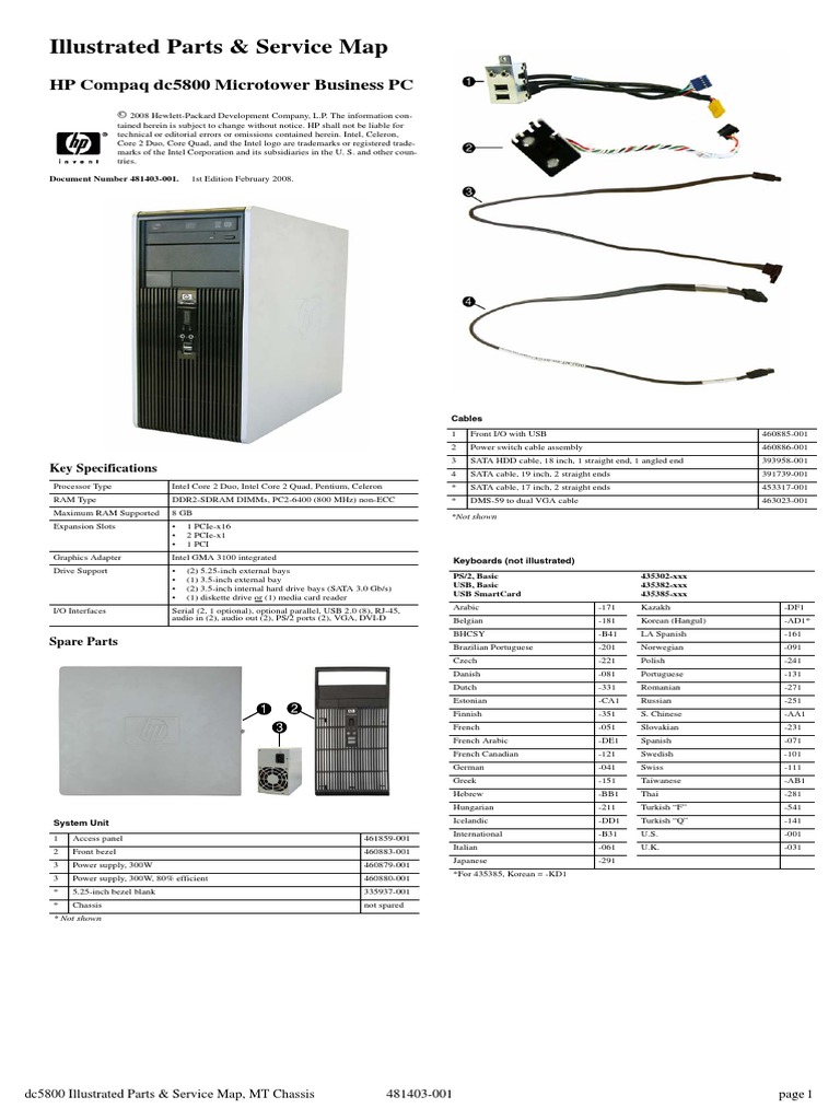 Manual dc5800 HP PDF | PDF | Bios | Booting